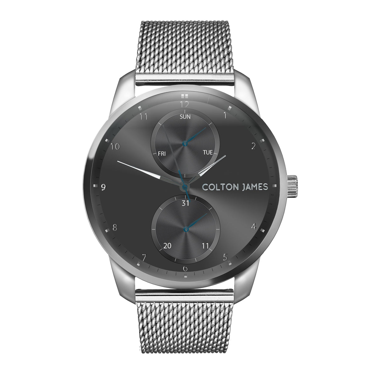 Charcoal Silver Aviator Mens Watch – Colton James South Africa