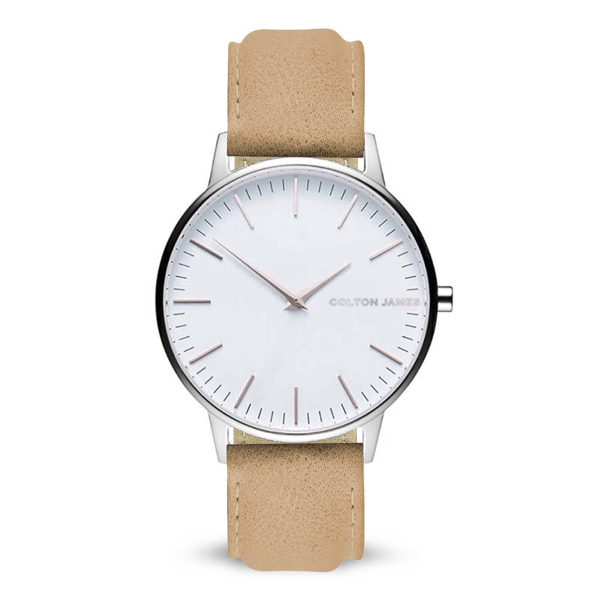 40mm Paragon Mens Classic Watch - Silver / White – Colton James South ...